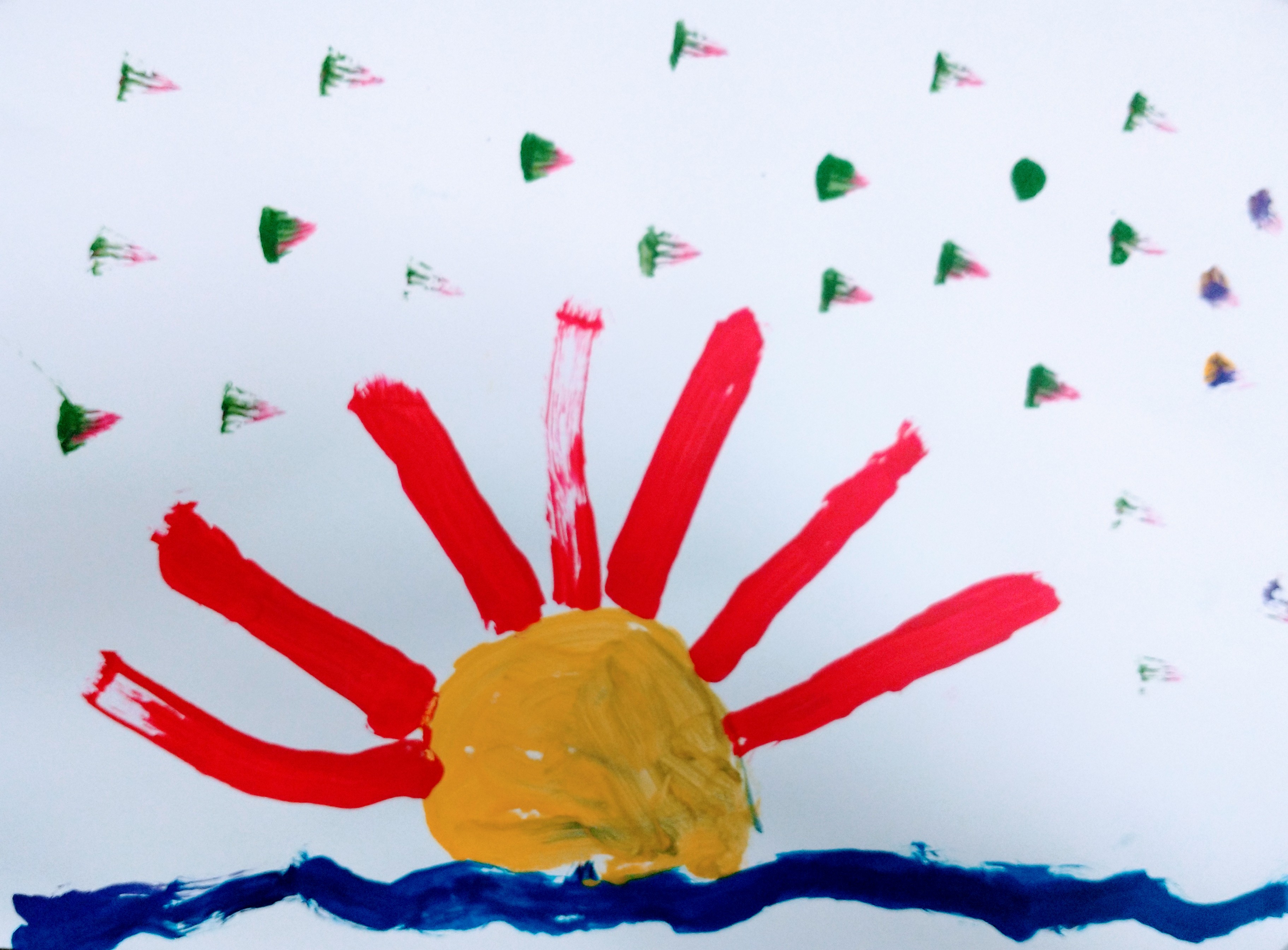 Elizabeth Bateman, Watermelon Sunset Tempera paint – The Cheboygan ...