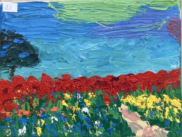 21 – Addy Woiderski – Field of Flowers – Acrylics – Grade 5 – The ...
